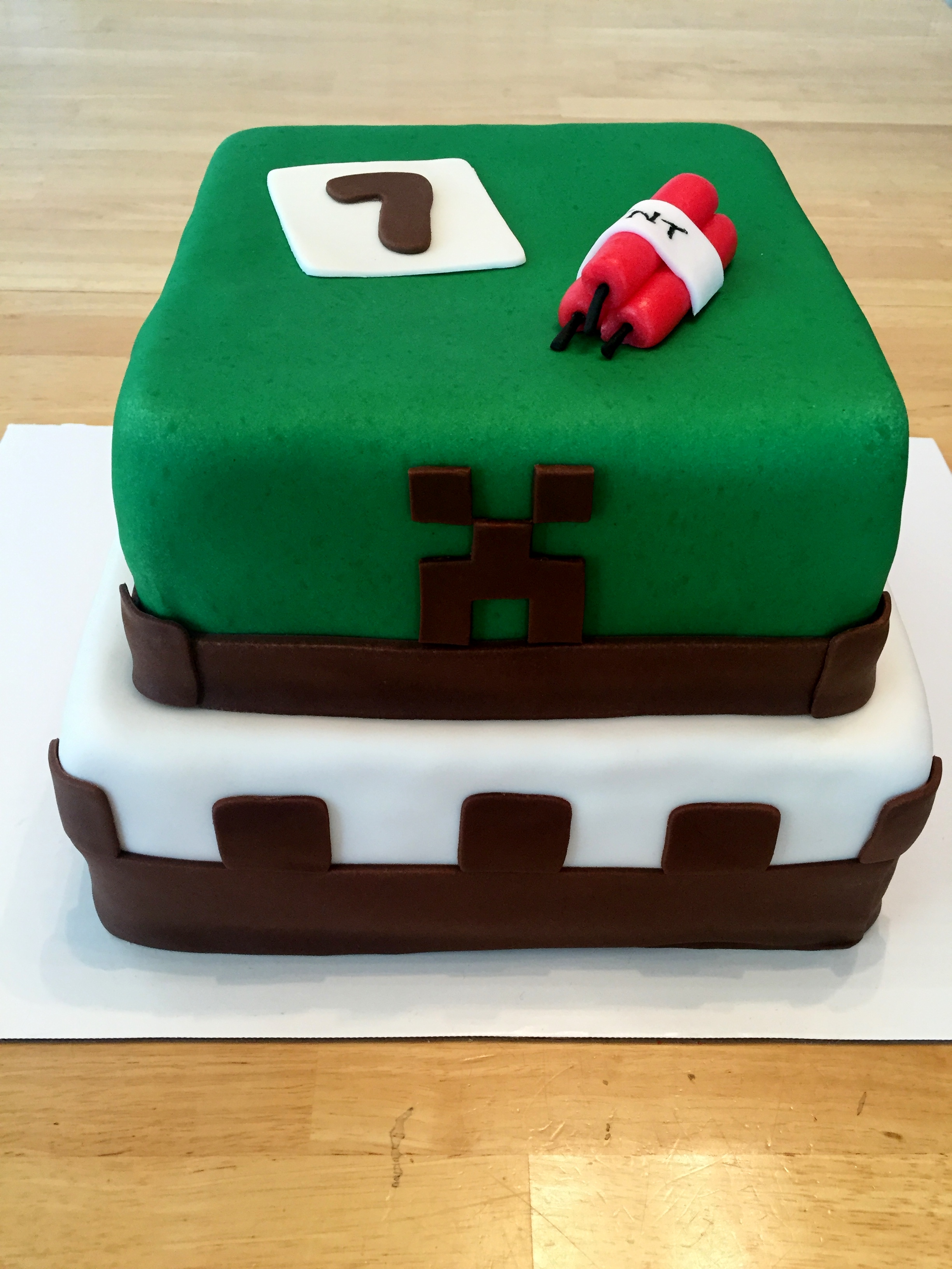Minecraft Fondant Birthday Cake | Penny's Food Blog